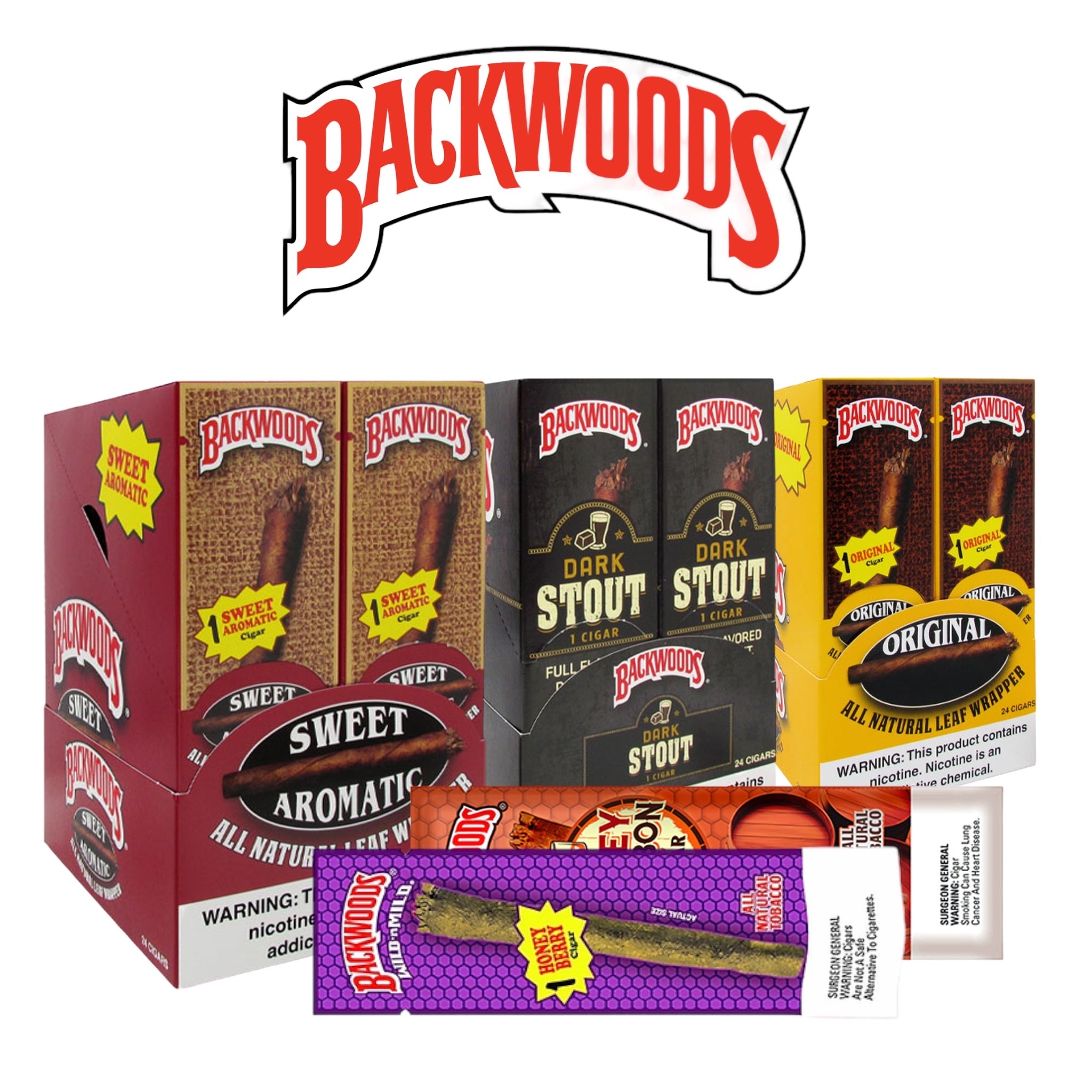 Backwoods Cigars Singles Display- 24ct | SoCAL Distro LLC