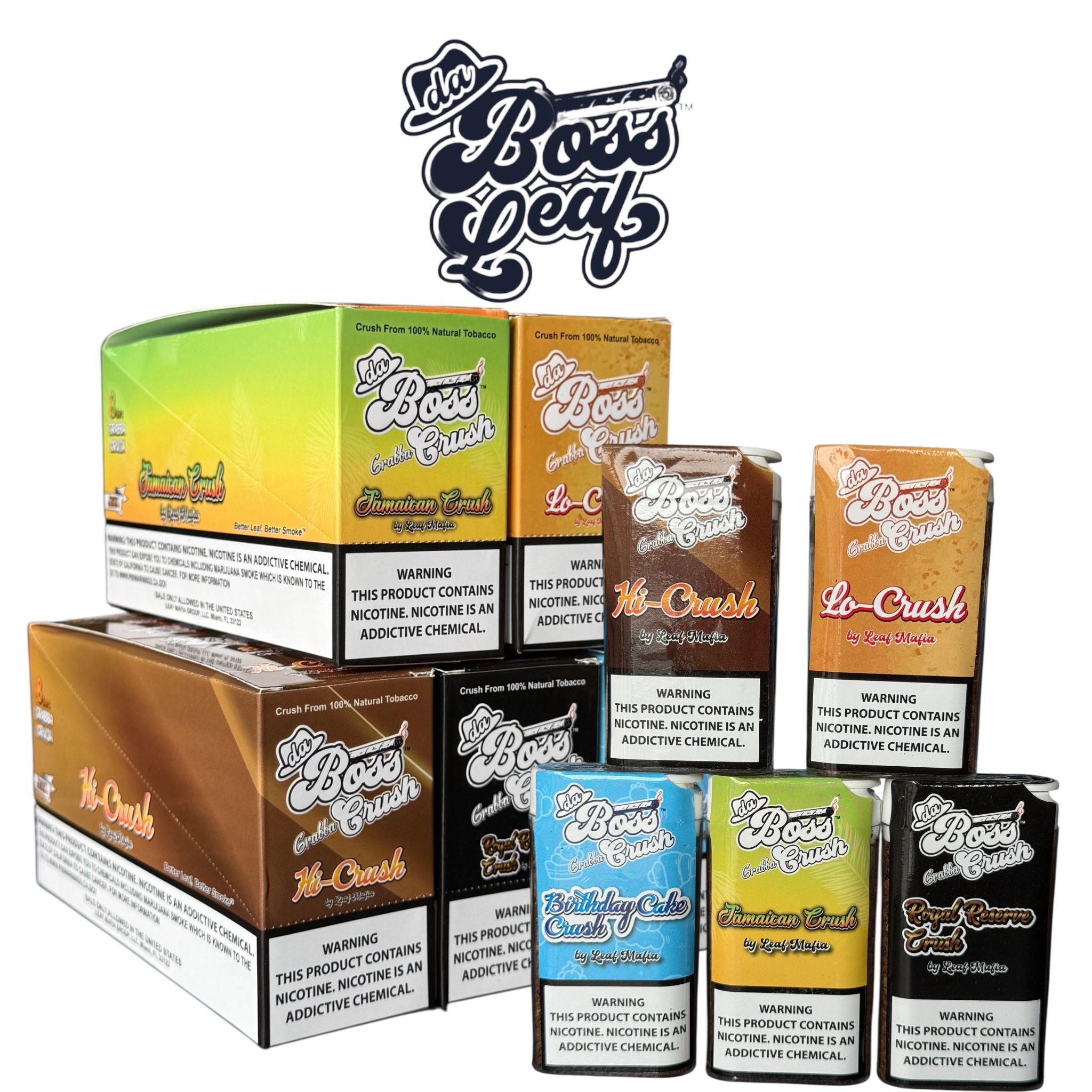 Da Boss Leaf CRUSH Pipe Tobacco -10ct | SoCAL Distro LLC