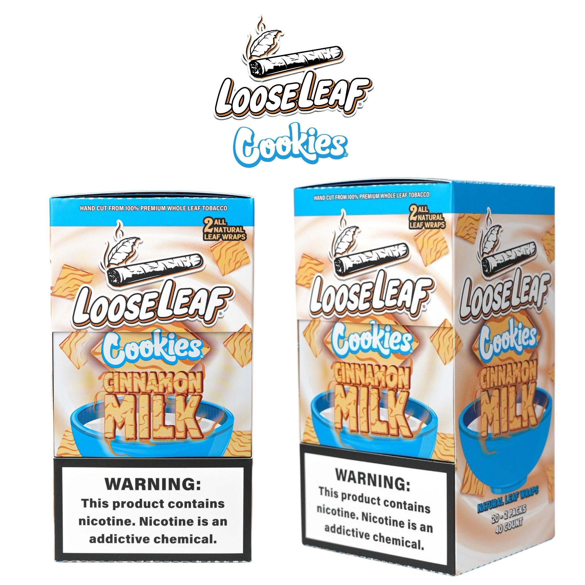 LooseLeaf wraps-Cinnamon Milk 2pk-20ct | SoCAL Distro LLC