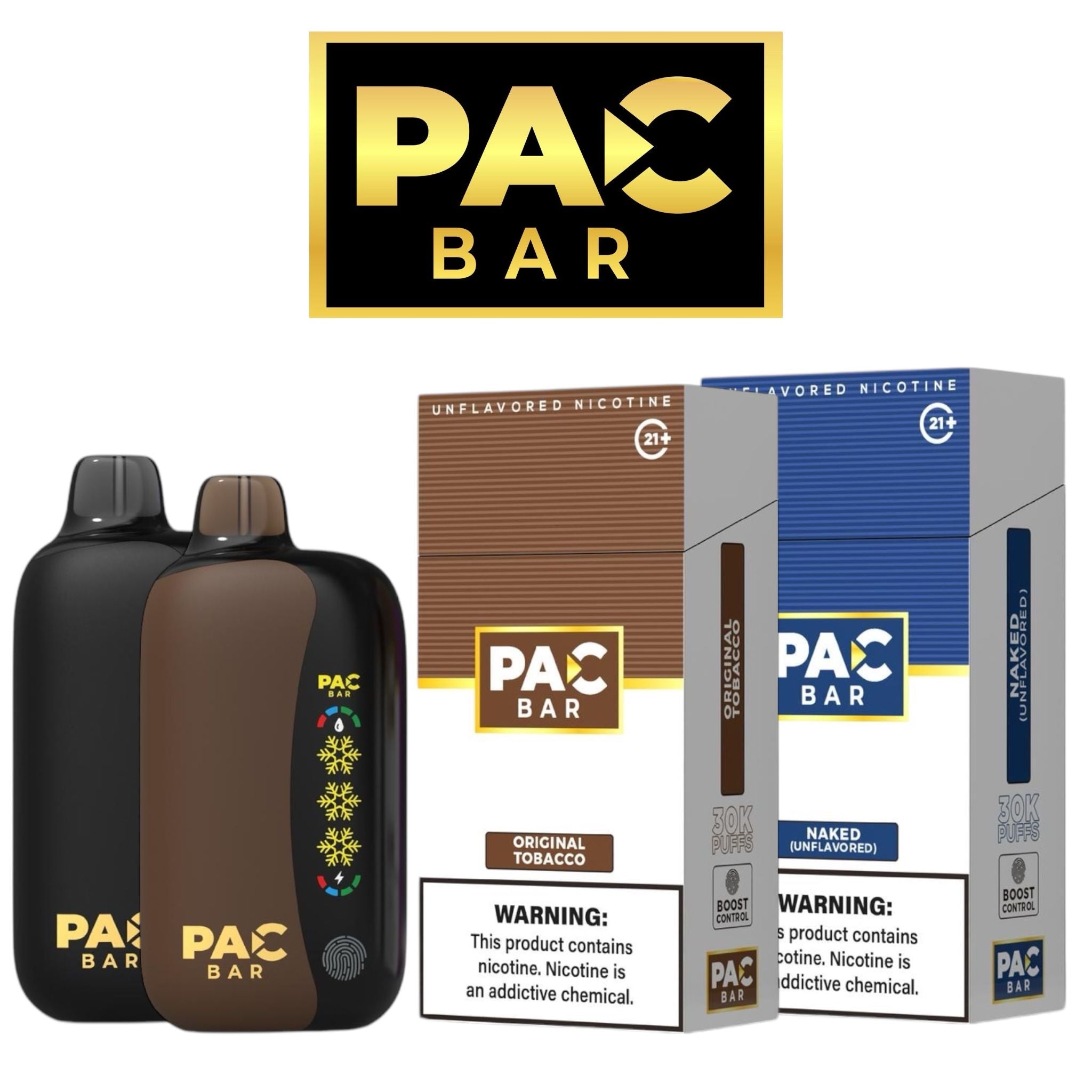 Pac Bar 30k Unflavored 4%Disposable Vape - 5ct | SoCAL Distro LLC