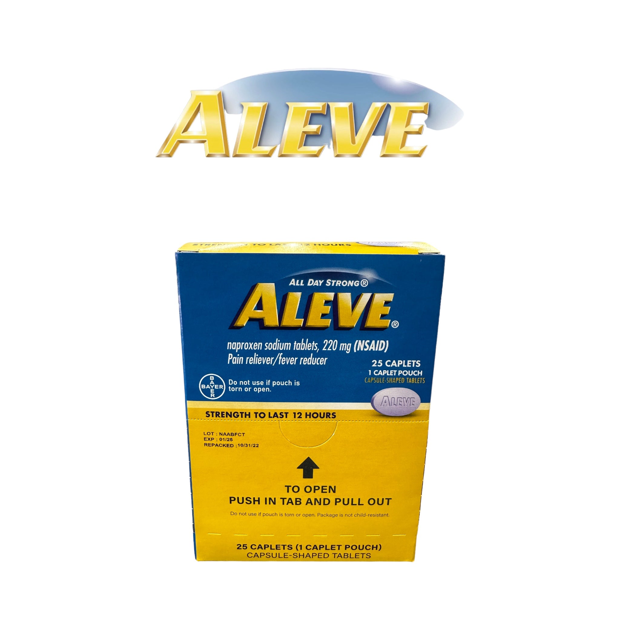 Aleve Tablet 1pk Dispenser- 25ct | SoCAL Distro LLC
