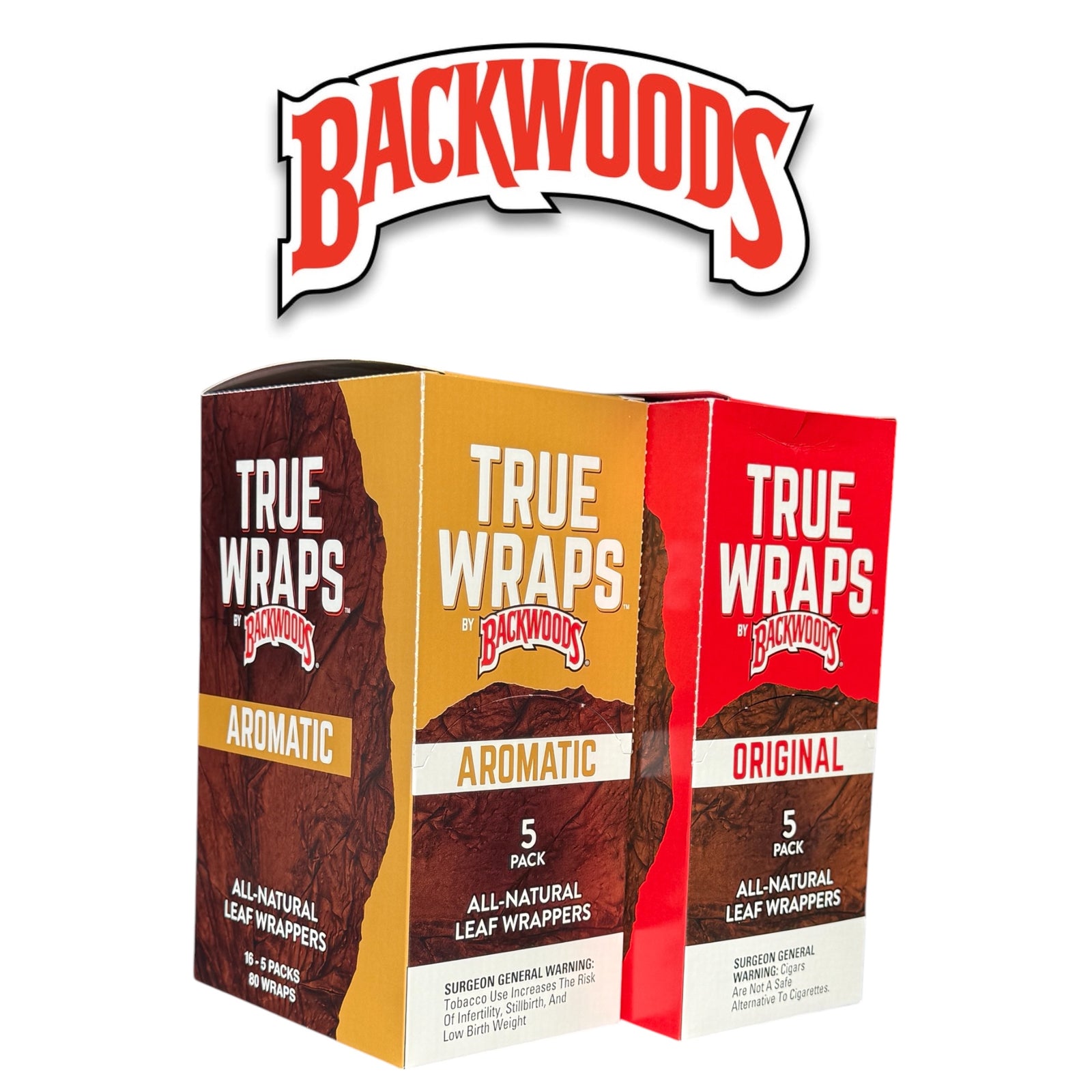Backwoods True Wraps 5pk -16ct | SoCAL Distro LLC