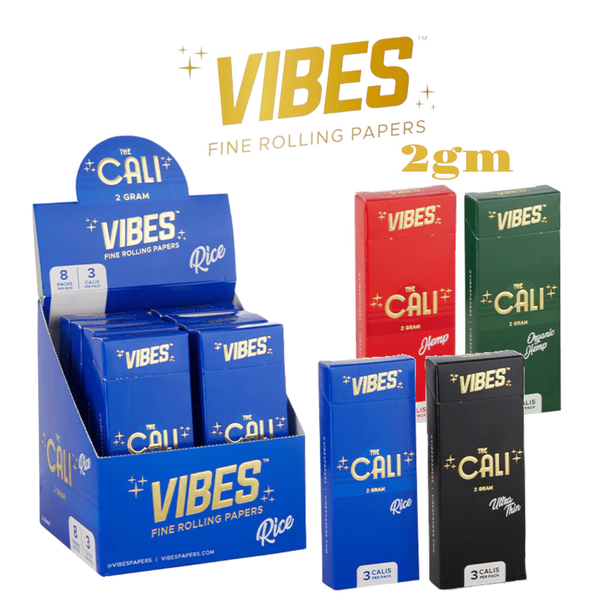Vibes CALI Cone 2gm 3pk-8ct | SoCAL Distro LLC