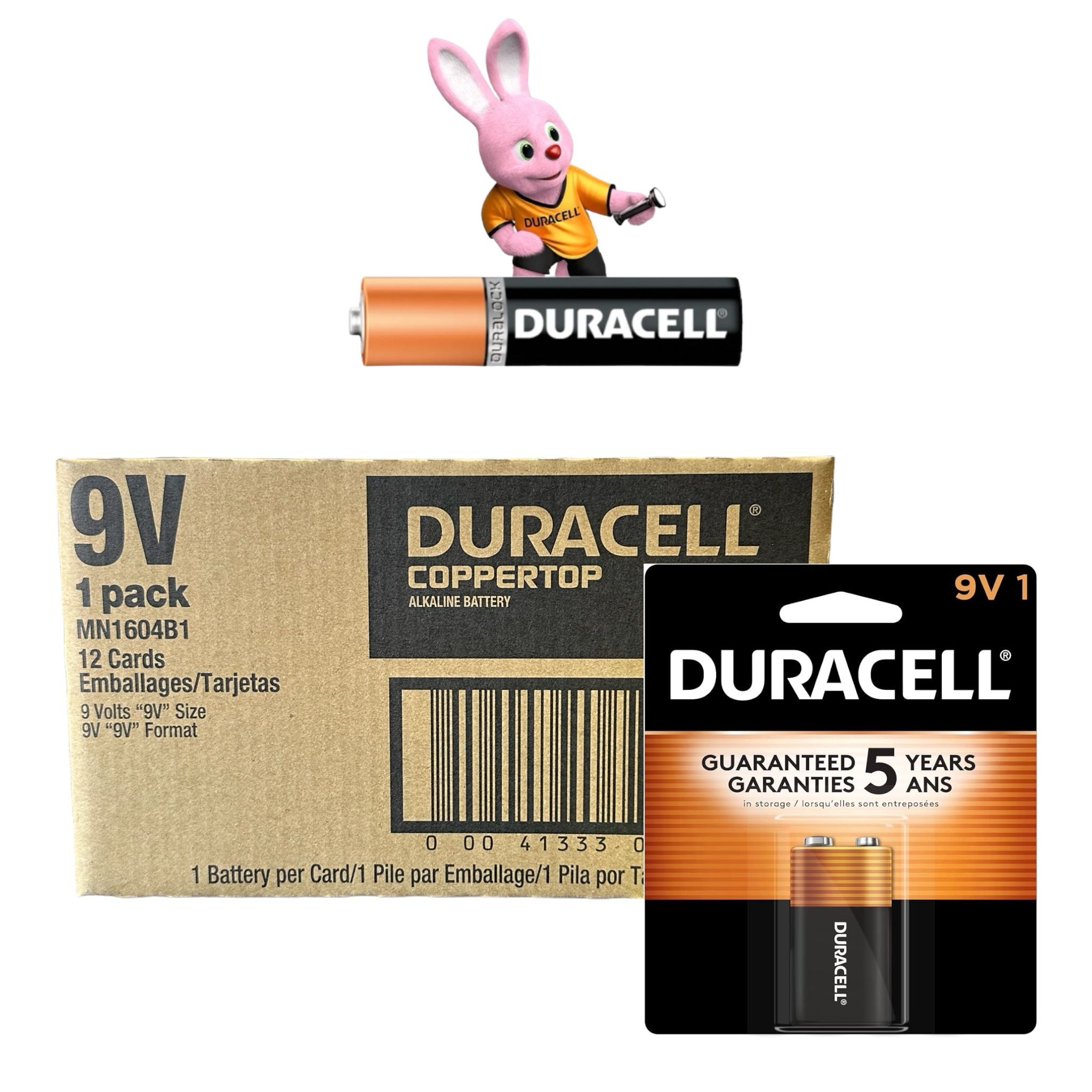 Duracell 9V 1pk Coppertop- 12ct | SoCAL Distro LLC