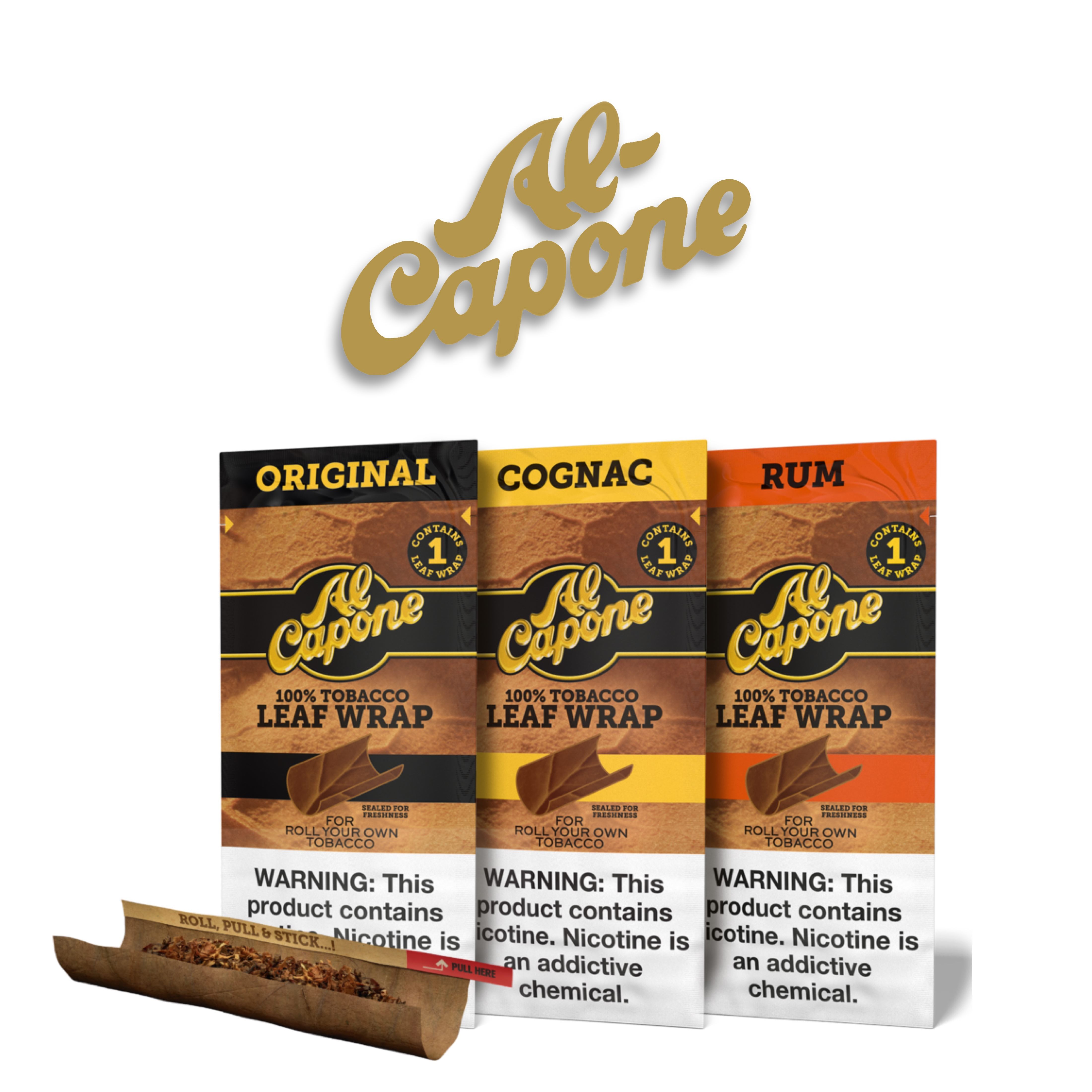 Al Capone Leaf Blunt Wraps Display- 18ct | SoCAL Distro LLC