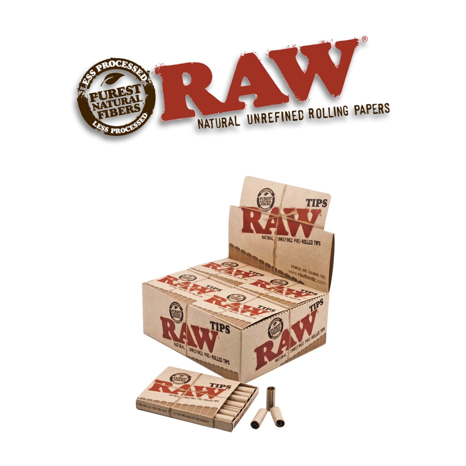 Raw PreRolled Tips Display-20ct | SoCAL Distro LLC
